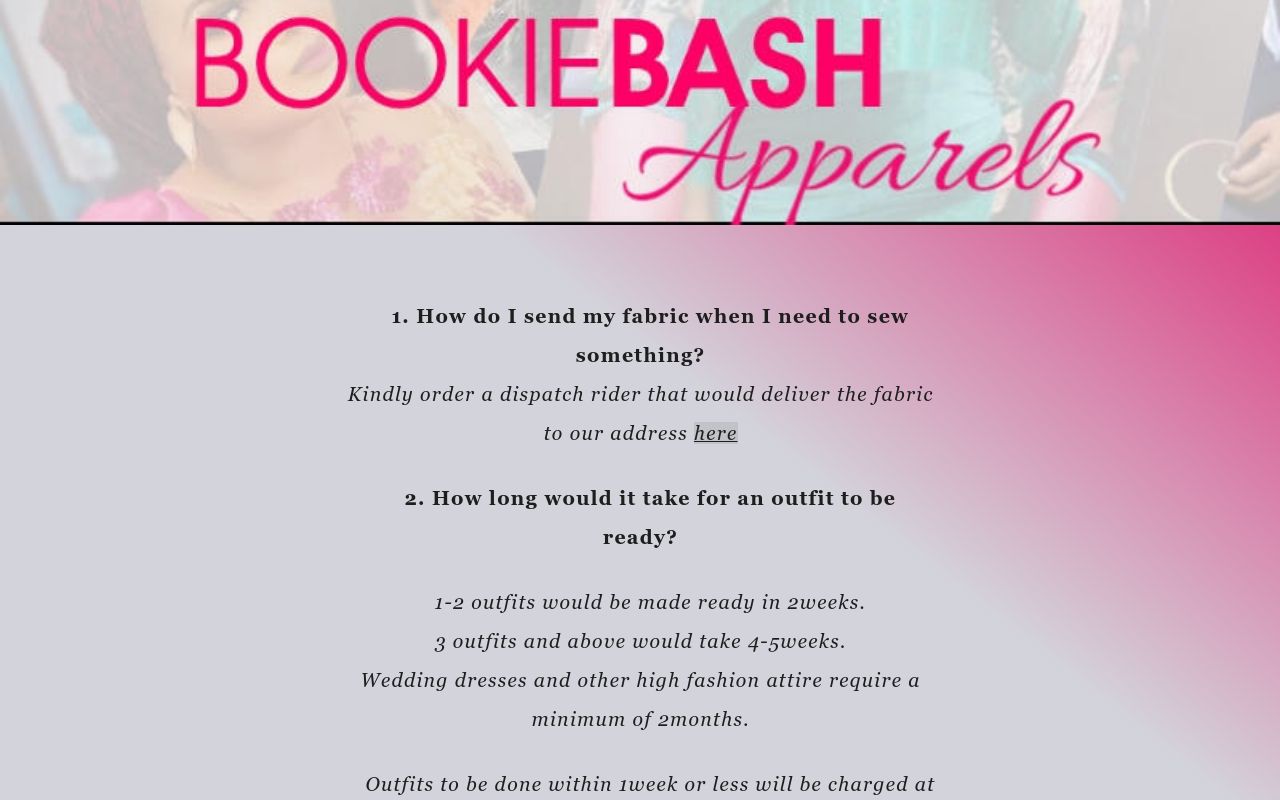 Bookiebash Apparels FAQ